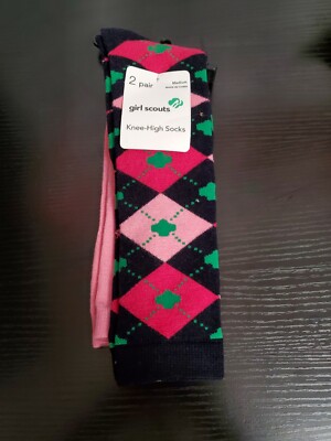 Girl Scout Knee High Socks set of 2 size medium | eBay