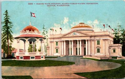 Seattle WA Oregon State Building Alaska Pacific Expo Vintage Postcard ...