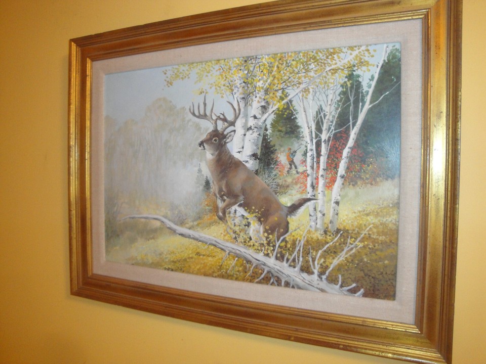 Outdoor Life, Field & Stream Artist Richard Amundsen Painting Deer ...