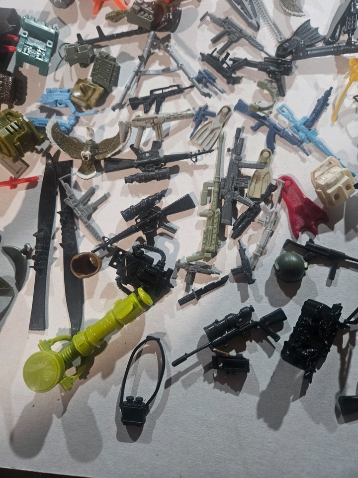 GI JOE Parts Lot Accessories Guns weapons backpacks Rifle helmets | eBay