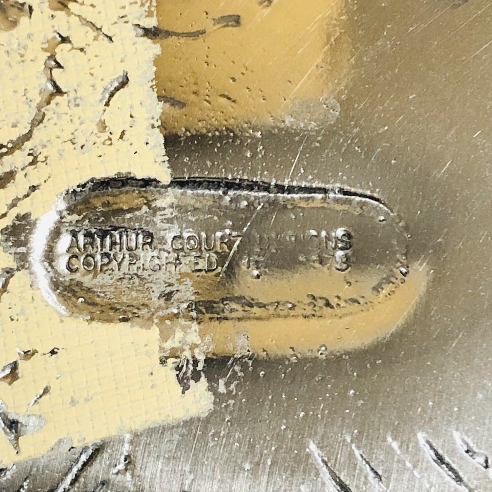 Arthur Court Designs Koi Fish Tray Round Cast Aluminum Serving Platter ...