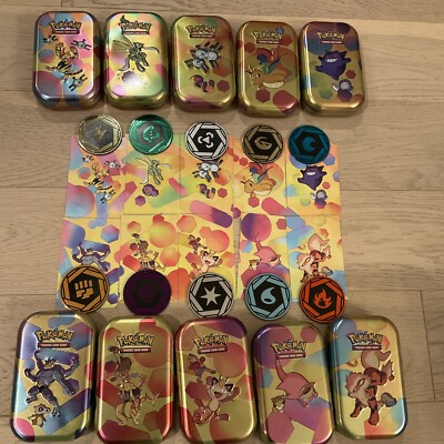 *EMPTY* Pokemon 151 Mini Tin Set - Including ART and COINS. NO PACKS ...