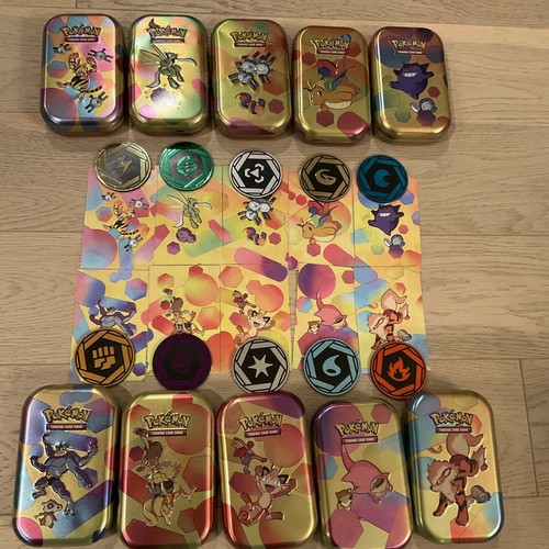 *EMPTY* Pokemon 151 Mini Tin Set - Including ART and COINS. NO PACKS ...