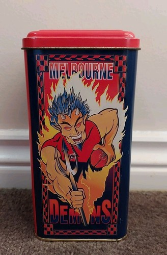Vintage Melbourne Demons AFL 1990s Money Tin Moneybox | eBay Australia