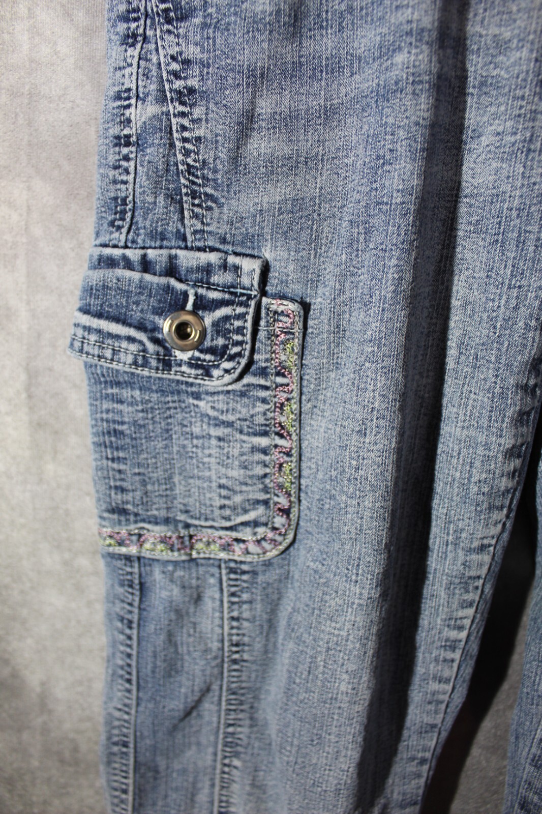 Apollo Jeans Embroidered Button Pockets Button Cuffed… - Gem