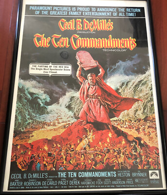 Ten Commandments Original 1sh Movie Poster R72 Charlton Heston as Moses ...