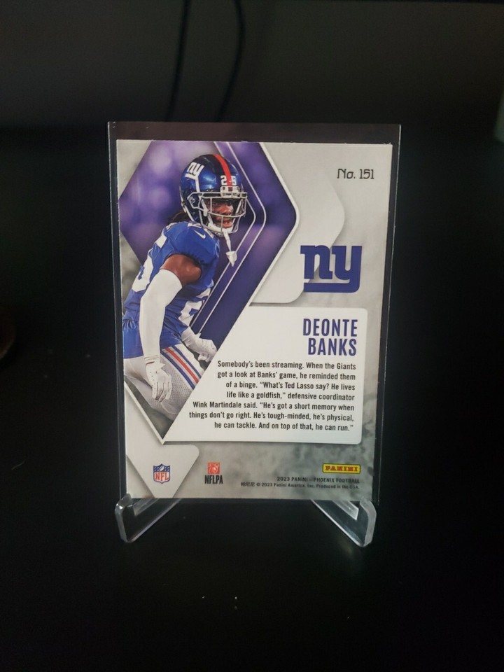 Deonte Banks 2023 Phoenix Rookie White Shimmer Prizm. Giants | eBay