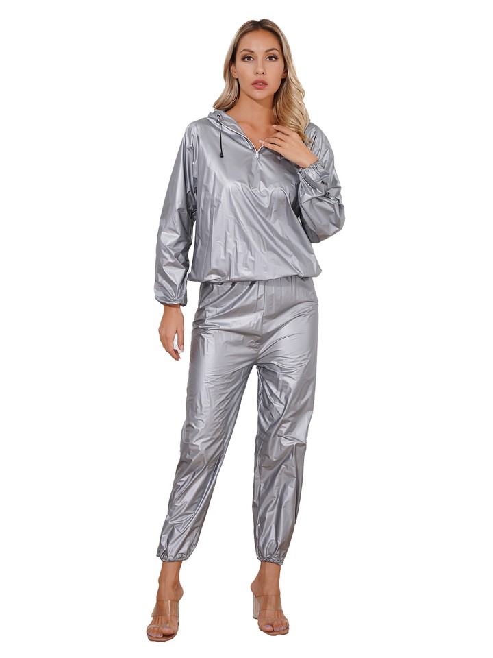 Adult Unisex Tracksuits Hoodies and Pants Outfits Shiny Metallic Sports ...