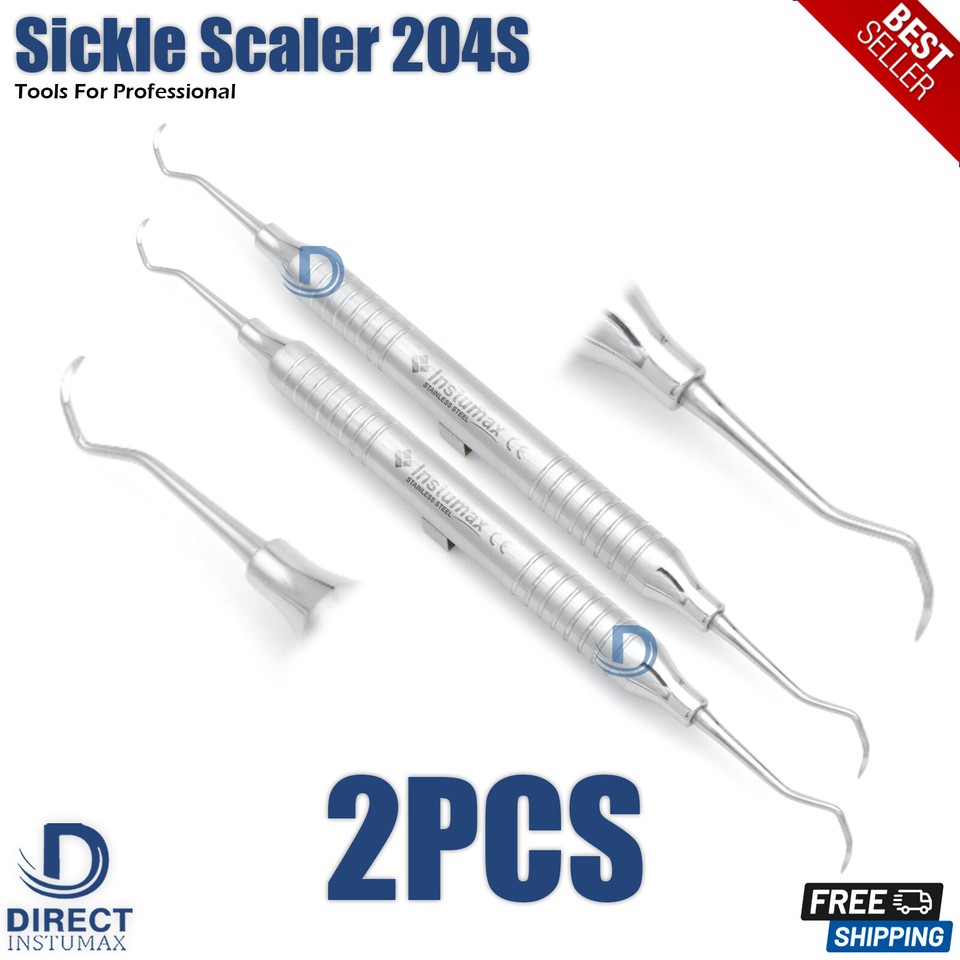 Sickle Scaler 204S Dental Hand Instruments Pro Periodontal Pick Hygiene ...
