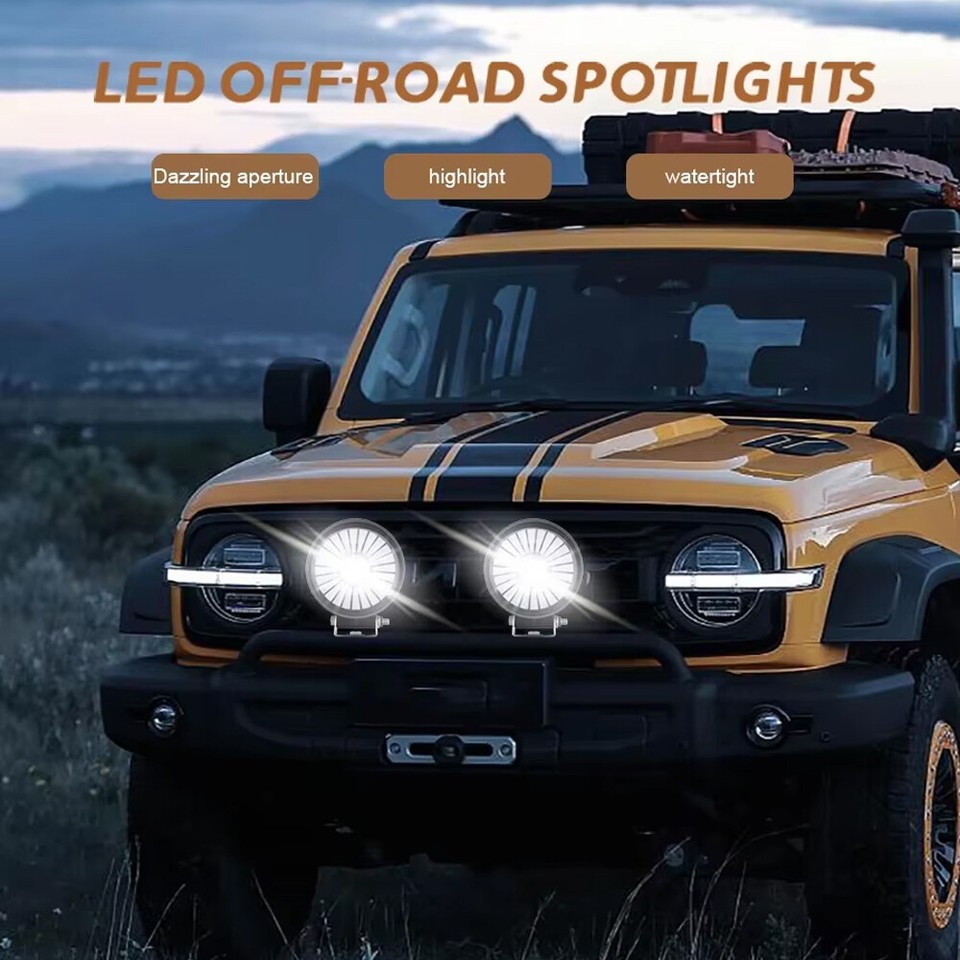 LED Work Light Round Colorful Light Daytime Running LightsTruck Offroad ...