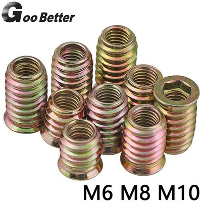 M6 M8 M10 Hex Drive Insert Fixing Type D Wood Screw Inserts Nuts ...