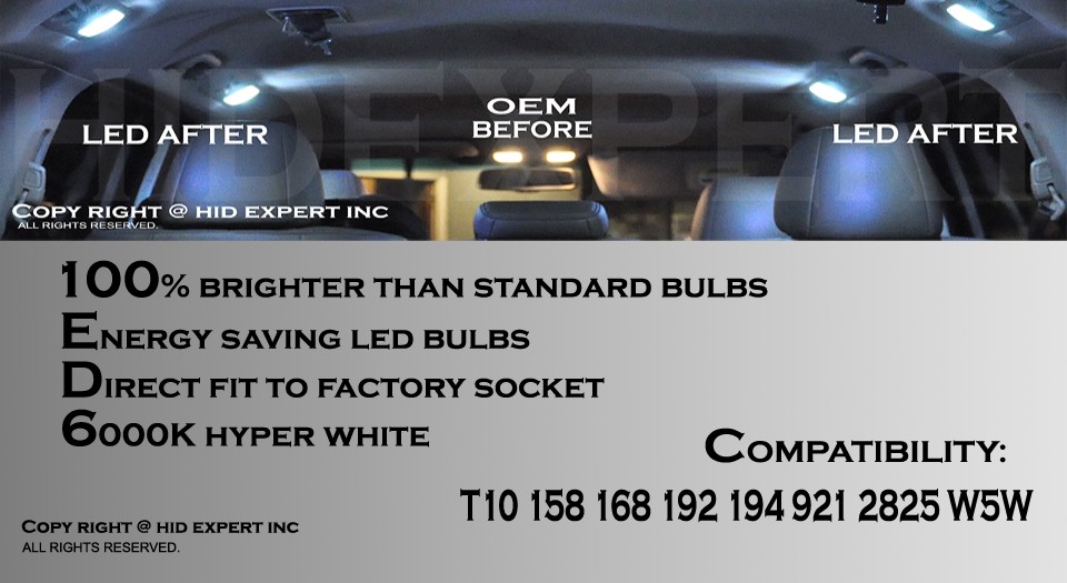 4 pieces T10 LED High Power Super White Auto Direct Plugin Map Light ...