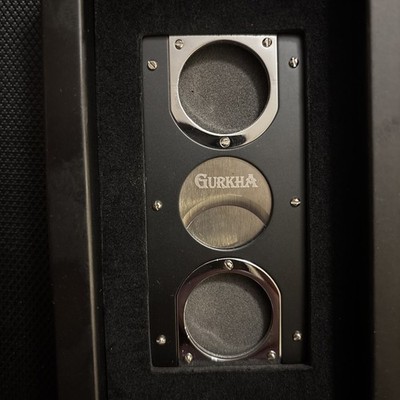 Gurkha Cigars Cutter Guillotine 60 Ring Gauge Double Blade BNIB | eBay