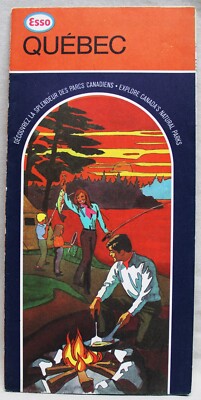 ESSO OIL SERVICE STATION QUEBEC CANADA HIGHWAY ROAD MAP 1969 VINTAGE ...