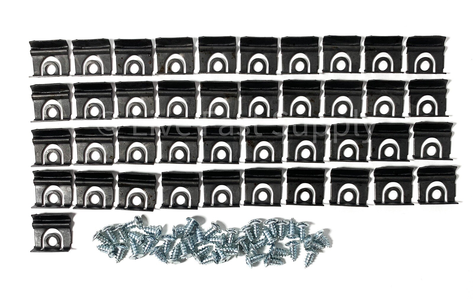 1965 Ford Mustang Coupe Front & Back Window Molding Clip Kit w/ Screws ...