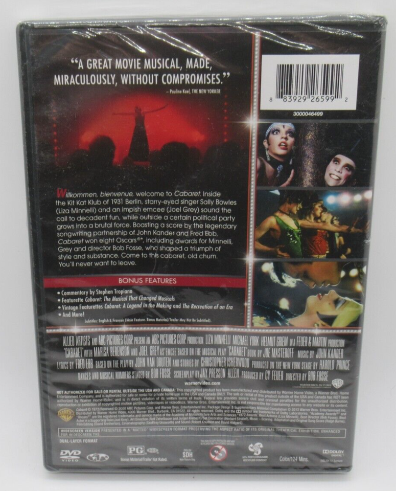 CABARET DVD MOVIE, LIZA MINNELLI, MICHAEL YORK, HELMUT GRIEM, WS ...