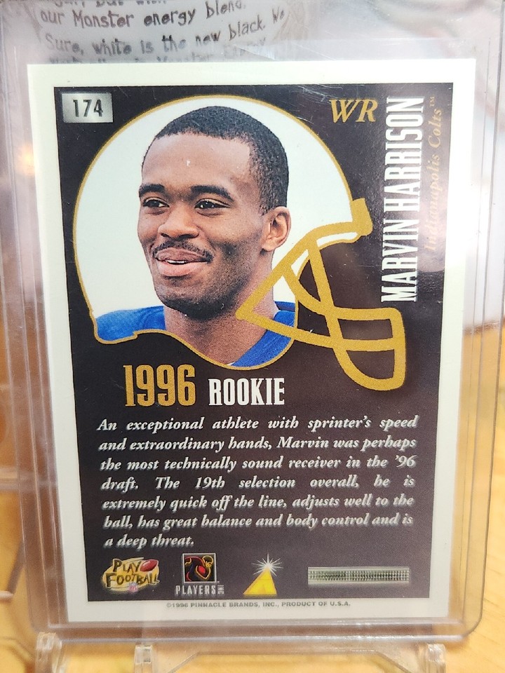 🧲8️⃣ ️8️⃣🧲 1996 PINNACLE SUMMIT MARVIN HARRISON ROOKIE CARD COLTS STUD ...