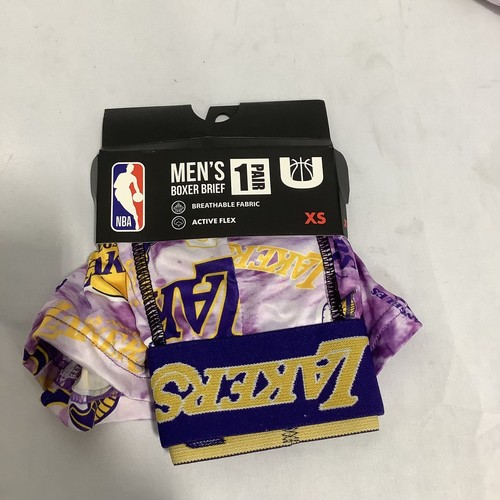 NBA Men's Multicolor Los Angeles Lakers Elastic Waist Boxer Brief ...