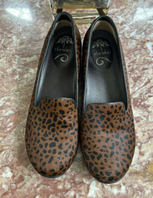 Dansko Olivia Slip OnCalf Hair Cheetah Loafer Shoes Sz 10.5-11 MSRP ...
