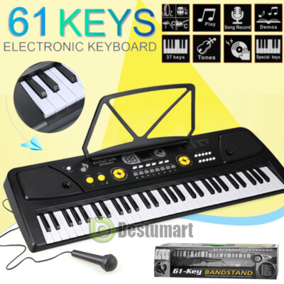 61 Key Electronic Keyboard Piano Portable Digital Organ Lighted Key ...