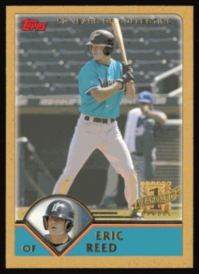 2003 Topps Traded & Rookies #T266 Gold /2003 Eric Reed Florida Marlins ...