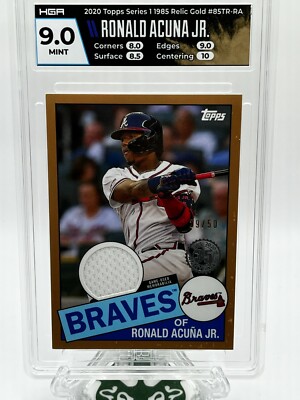 #29/50 Ronald Acuna Jr - 2020 Topps Series 1 - 1985 Relic Gold Jersey ...