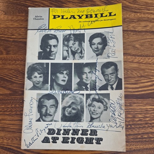 1966 Playbill Alvin Theatre Robert Burr, Mindy Carson in Dinner at ...
