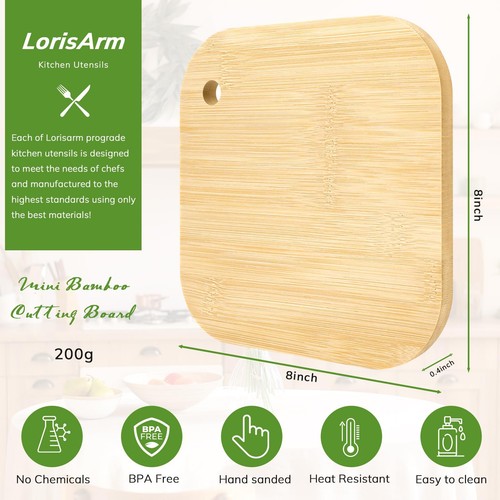 Small Bamboo Wood Cutting Board 8"Mini Lightweight Wooden chopping ...