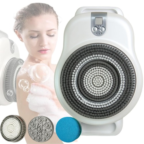 Wall Mounted Back Scrubber for Shower, Electric Exfoliating Brush with ...