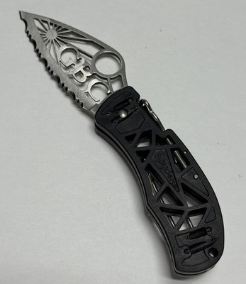 Spyder Co GBC Folding Pocket Knife Serrated Cut Out Sun Design | eBay