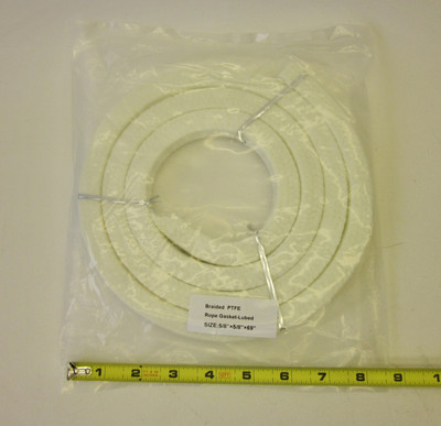 Braided PTFE Rope Gasket Lubed 5/8" x 5/8" x 69" Marine Heat Pressure ...