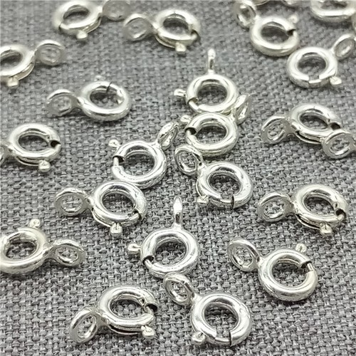 30pcs of 925 Sterling Silver Spring Ring Clasps for Bracelet Necklace ...