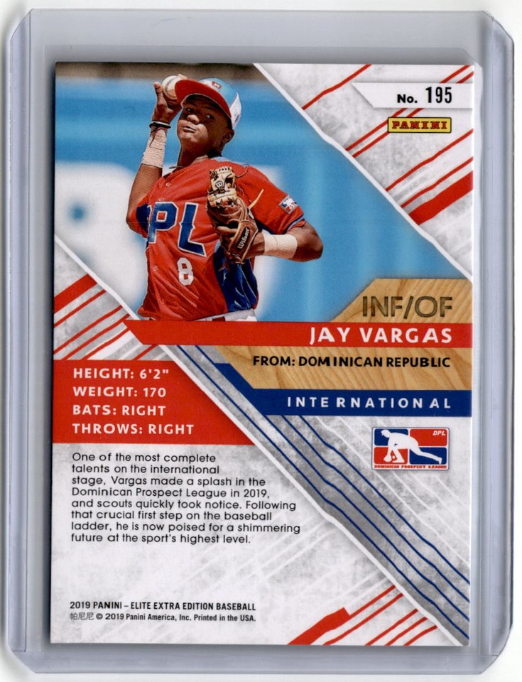 2019 Panini Elite Extra Edition #195 Jay Vargas /999 | eBay