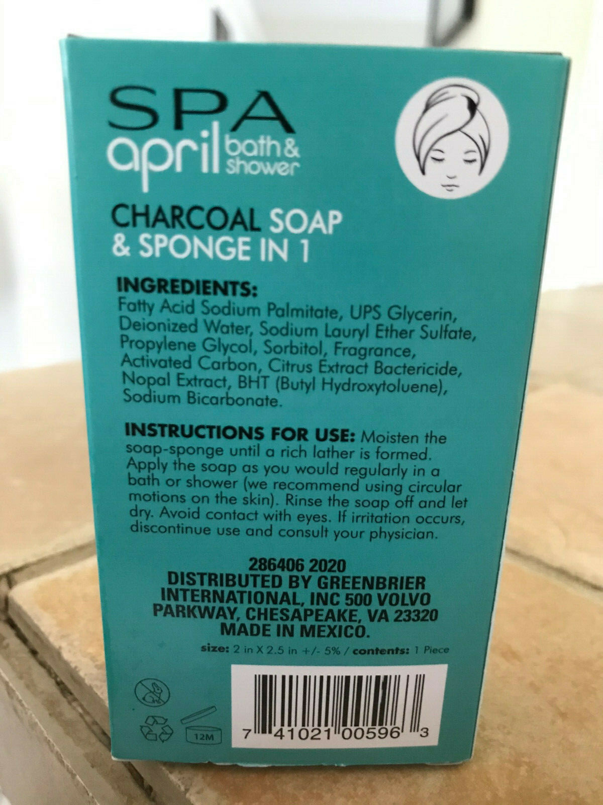 Spa April Charcoal Soap & Sponge in 1 Exfoliation Skin Detox Exfoliante ...