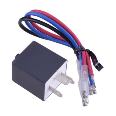 3 Pin Flasher Relay LED Light Turn Signal Wire Motor Flash Universal ...