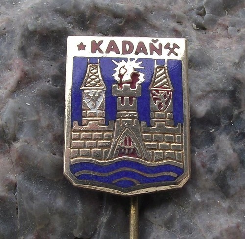Antique Kadan Czechoslovak Town Heraldic Crest Official Coat Arms Pin ...