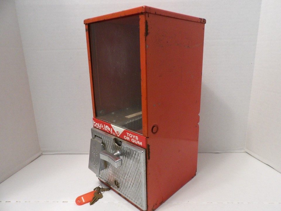 Vintage Toy n Joy 5 cent Toy Vending Machine w/keys | eBay