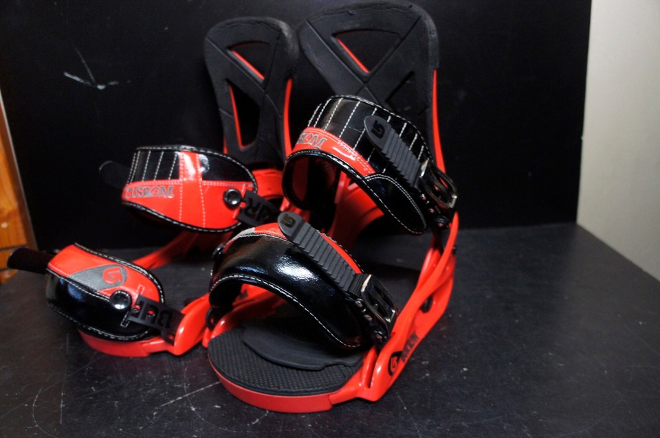 Burton Custom Sz M Red Snowboard Bindings WICKED LOW USE | eBay