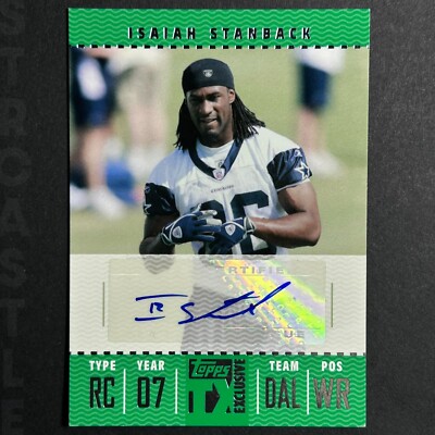 2007 Topps TX Exclusive Isaiah Stanback #FTA-IS Rookie Autographs AU | eBay