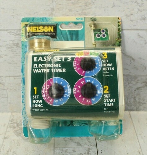 NIB - Nelson 5930 - Easy-Set 3 Electronic Water Timer for Garden Hose ...