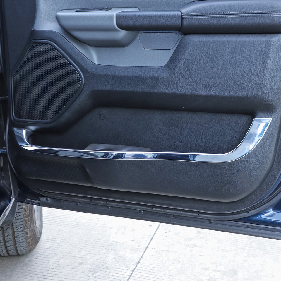4x Inner Front/Rear Door Storage Box Trim Decor Strips For Dodge RAM ...