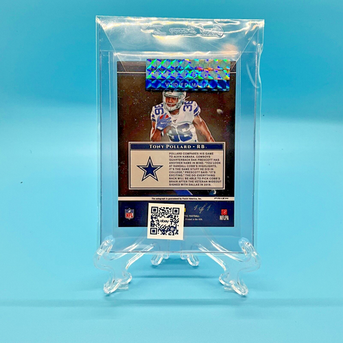 2019 Donruss Optic Elite Series Tony Pollard RC Auto Autograph 1/1 ...