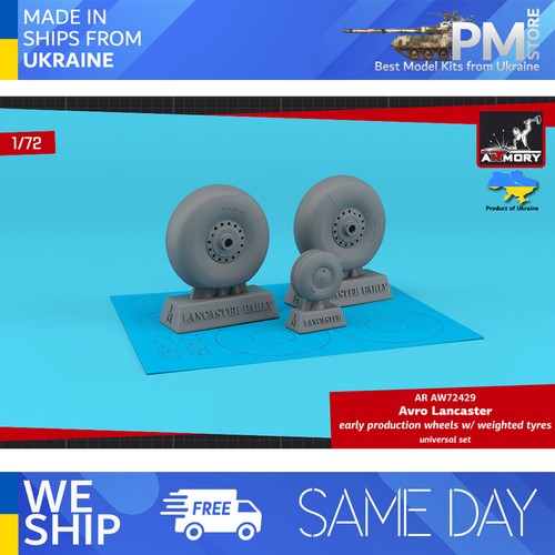 Armory AW72429 1/72 Avro Lancaster wheels early type w/ weighted tyres ...