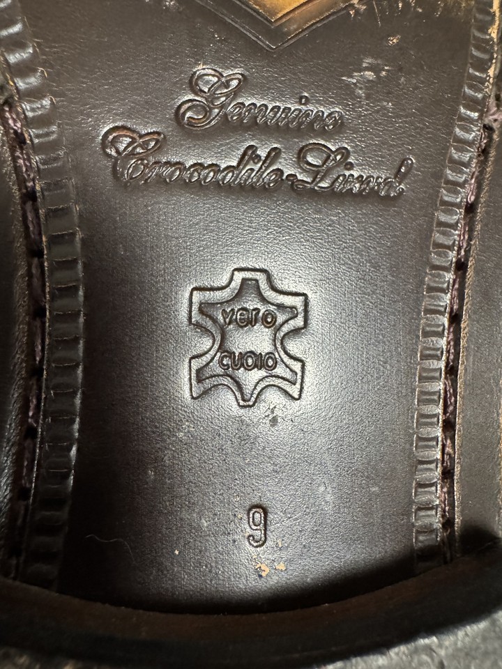 David Eden Shoes Mens Size 9 Genuine Crocodile Lizard Exotic Dress ...