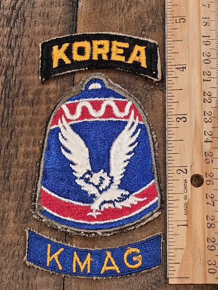 1960s US Army Vietnam Cold War KMAG Korean Military Gov Patch Tab Set L ...