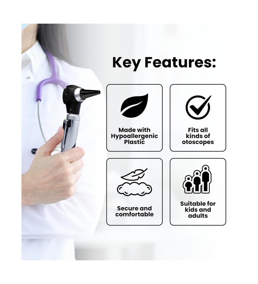 Zyrev ZetaLife Otoscope Cover Plastic Otoscope Specula Tips, Disposable ...