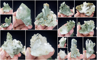 Natural Stunning Lot of Chlorite Quartz Crystals Specimens 14Pcs 1.4kg ...