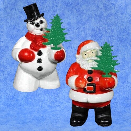 1950s Royal Santa & Snowman TREE ONLY Royalite CHRISTMAS LIGHT | eBay