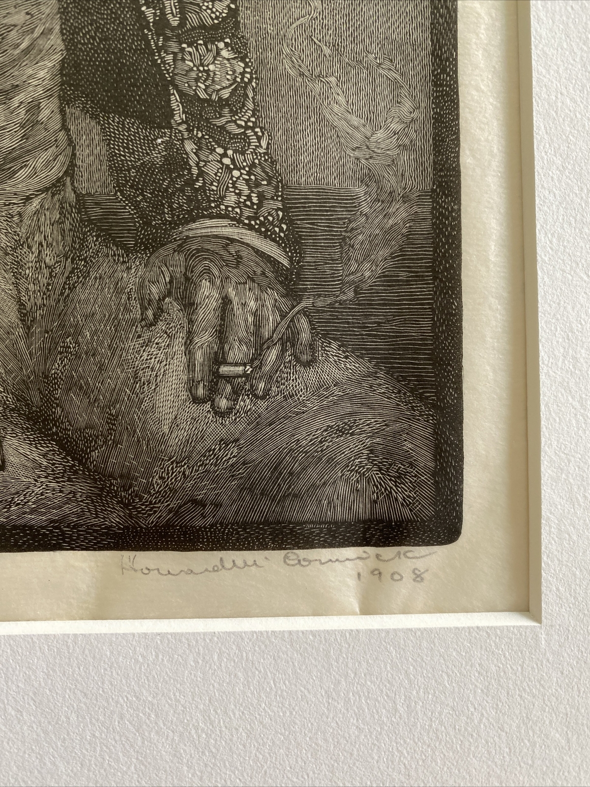 Howard McCormick (Indiana 1875-1943) Chato 1908 Signed Wood Engraving ...