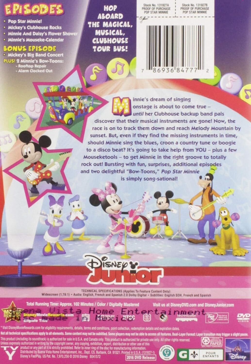 Mickey Mouse Clubhouse: Pop Star Minnie (DVD) Russi Taylor Bret Iwan ...